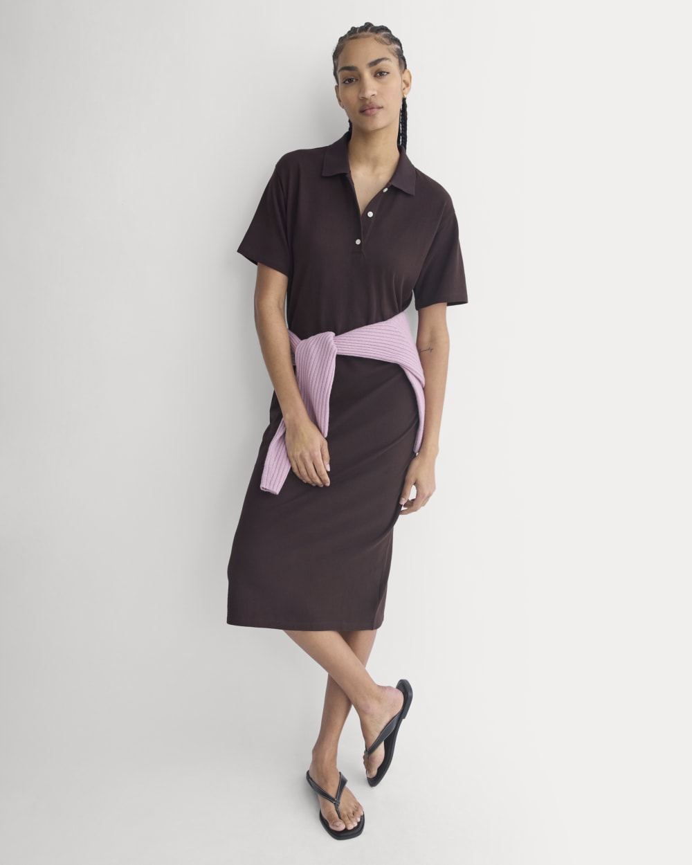 EVERLANE Pique Polo Short-Sleeve Dress